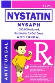 Buy Nysaph nystatin 100000units / ml suspension (oral drops) 12ml ...