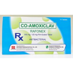 RAFONEX Co-Amoxiclav 625mg Film-Coated Tablet 14's price in the ...