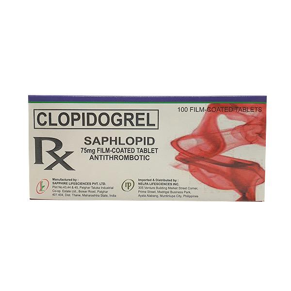 SAPHLOPID Clopidogrel Sulfate 75mg Film-Coated Tablet 100's price in ...