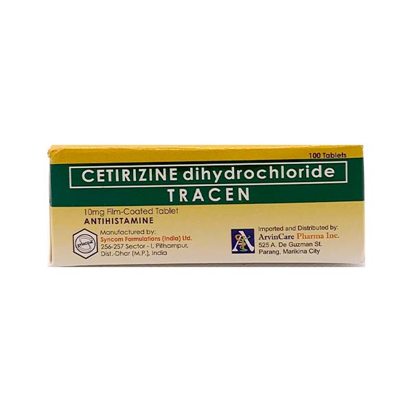 TRACEN Cetirizine Dihydrochloride 10mg Film-Coated Tablet 100's price ...