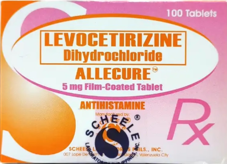 ALLECURE Levocetirizine Dihydrochloride 5mg Film-Coated Tablet 100's ...