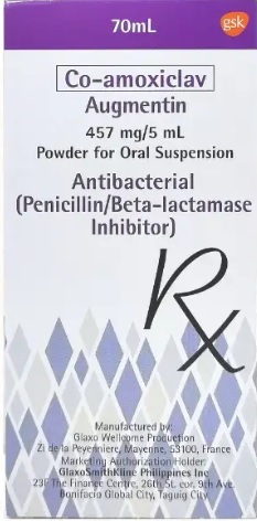 AUGMEED 457 Co-Amoxiclav 457mg per 5mL Powder for Oral Suspension 70mL ...