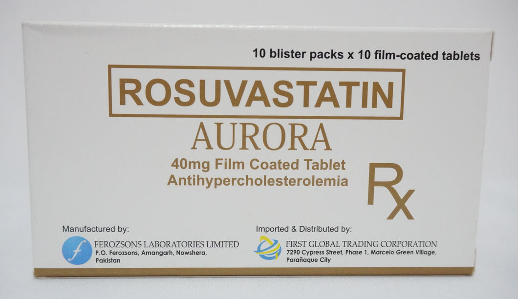 AURORA Rosuvastatin 40mg Film-Coated Tablet 100's price in the ...