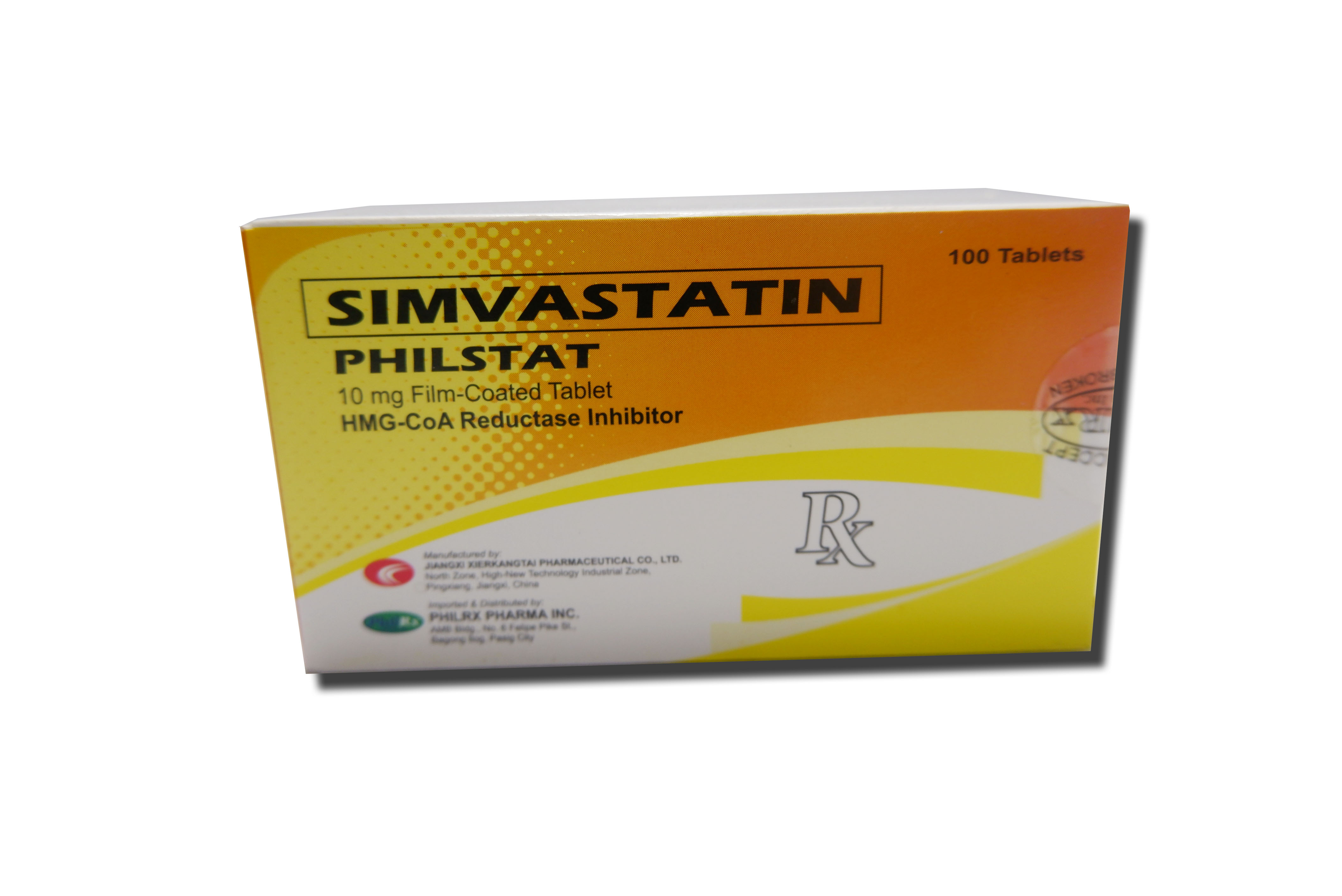 PHILSTAT Simvastatin 10mg Film-Coated Tablet 100's price in the ...