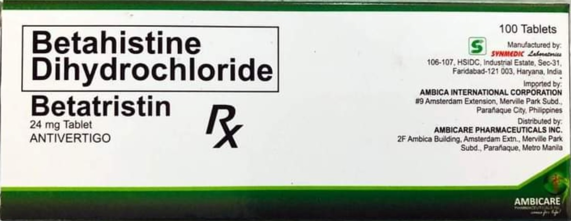 BETATRISTIN Betahistine Dihydrochloride 4mg Tablet 100's price in the ...