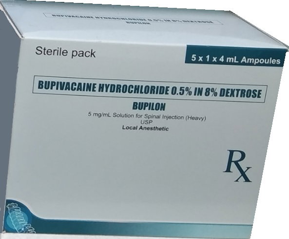 BUPILON Bupivacaine Hydrochloride / Dextrose 0.5% / 8% Solution for ...