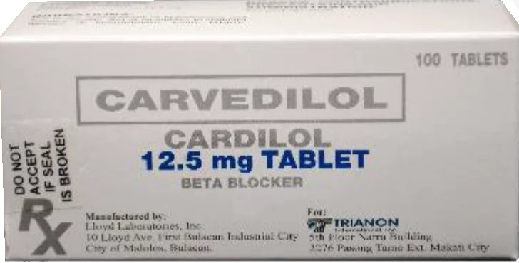 CARDILOL Carvedilol 12.5mg Tablet 100's price in the Philippines ...
