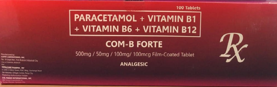 COM-B FORTE Paracetamol / Vit. B1 / Vit. B6 / Vit. B12 500mg / 50mg ...