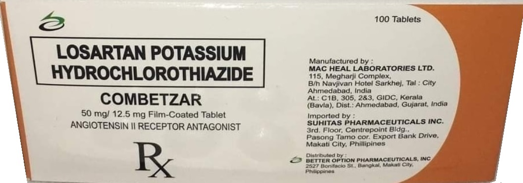 COMBETZAR Losartan Potassium / Hydrochlorothiazide 50mg / 12.5mg Film ...