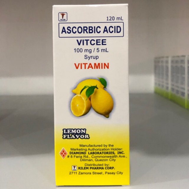 VITCEE Ascorbic Acid 100mg / 5mL Syrup 120mL Lemon price in the ...