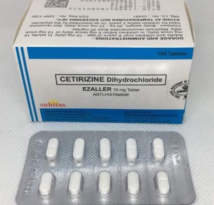 EZALLER Cetirizine Dihydrochloride 10mg Tablet 100's price in the ...