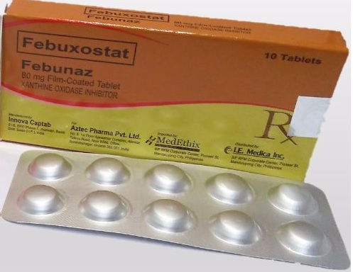 FEBUNAZ Febuxostat 80mg Film-Coated Tablet 10's price in the ...