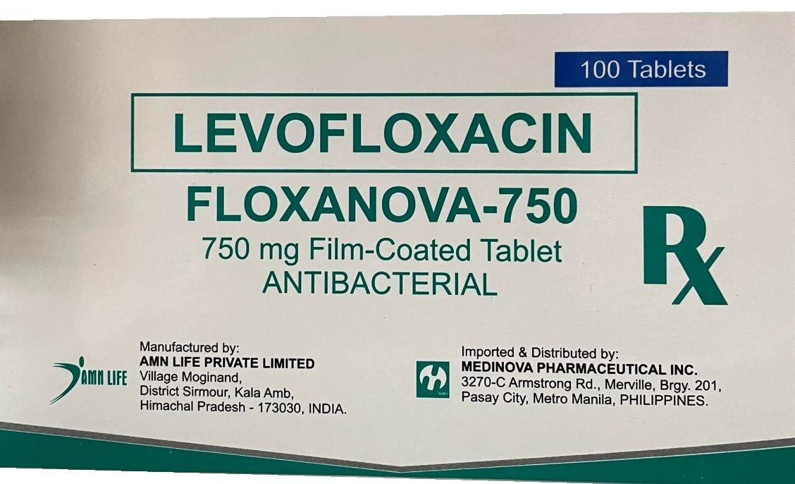 FLOXANOVA-750 Levofloxacin Hemihydrate 750mg Film-Coated Tablet 100's ...