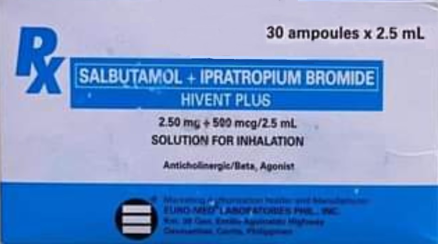 HIVENT PLUS Ipratropium Bromide / Salbutamol 2.50mg / 500mcg per 2.5mL ...