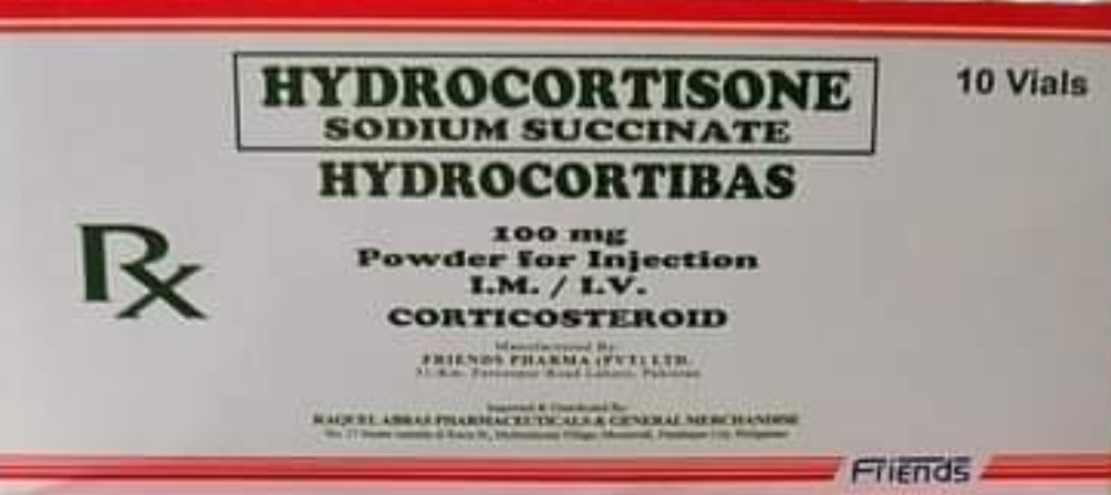 HYDROCORTIBAS Hydrocortisone Sodium Succinate 100mg Powder for IM/IV ...