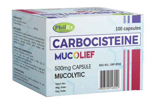 Buy Mucolief carbocisteine 500mg capsule 100's online with MedsGo ...