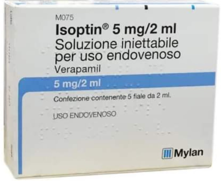ISOPTIN Verapamil Hydrochloride 2.5mg / mL (5mg / 2mL) Solution for IV ...