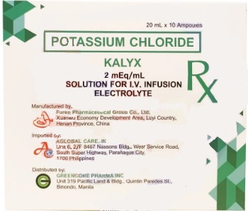 KALYX Potassium Chloride 2mEq / mL Solution for IV Infusion 20mL 10's ...
