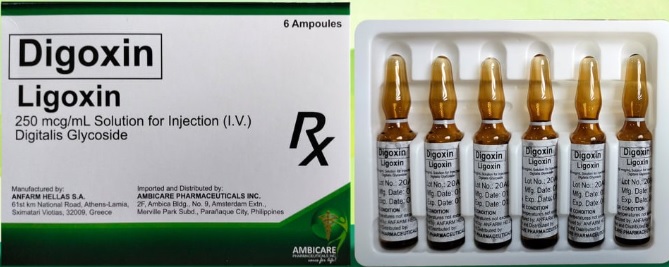 LIGOXIN Digoxin 250mcg / mL Solution for IV Injection 2mL 6's price in ...