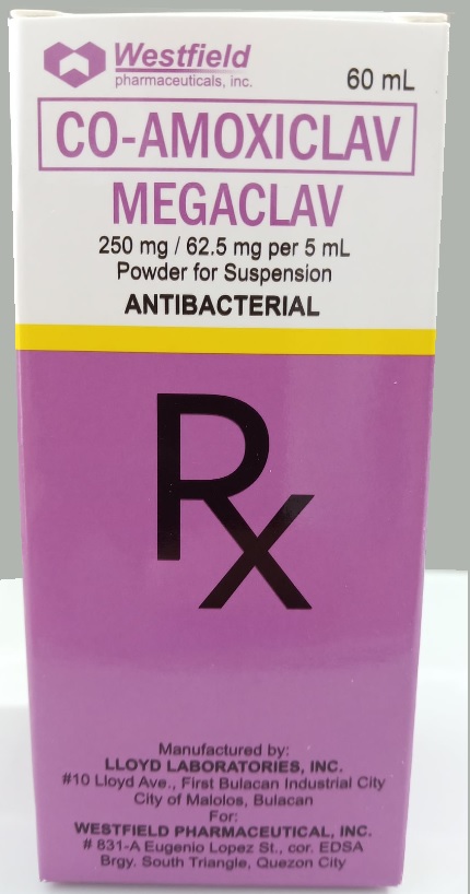 MEGACLAV Co-Amoxiclav 250mg / 62.5mg per 5mL Powder for Suspension 60mL ...