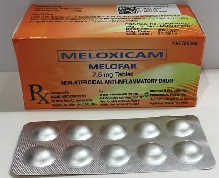 MELOFAR Meloxicam 7.5mg Tablet 100's price in the Philippines | MedsGo ...