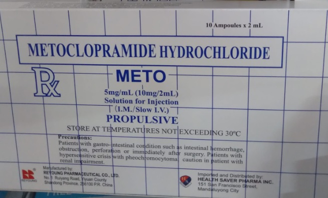 METO METOclopramide Hydrochloride 5mg/ mL Solution for Injection 2mL 10 ...