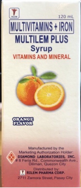 MULTILEM PLUS Multivitamins / Iron Syrup 120mL Orange price in the ...