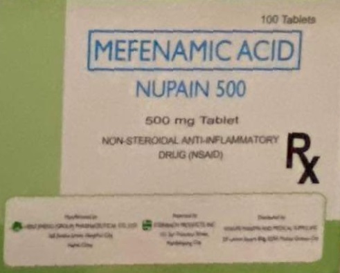 NUPAIN 500 Mefenamic Acid 500mg Tablet 100's price in the Philippines ...