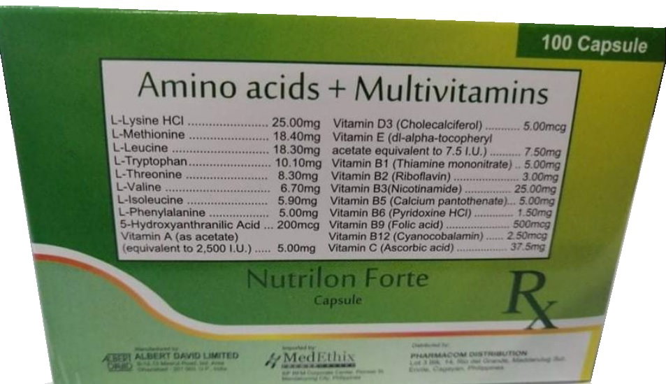 NUTRILON FORTE Amino Acids / Multivitamins Capsule 100's price in the ...