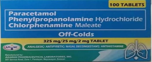 OFF-COLDS Paracetamol / Phenylpropanolamine Hydrochloride ...