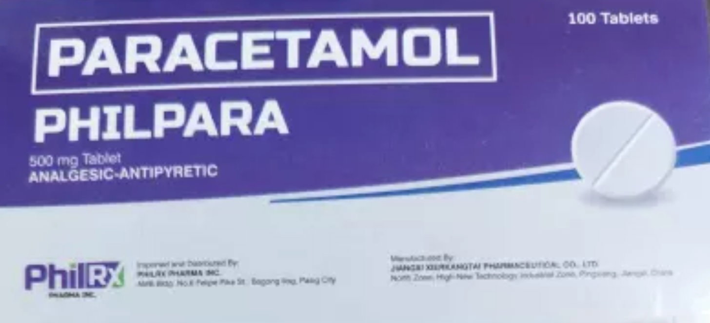 PHILPARA Paracetamol 500mg Tablet 100's price in the Philippines ...