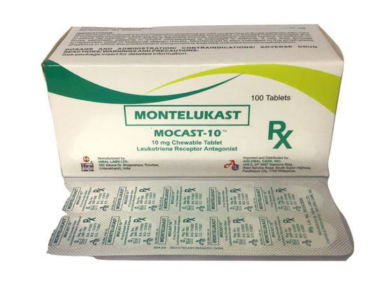 MOCAST-10 Montelukast Sodium 10mg Chewable Tablet 100's price in the ...