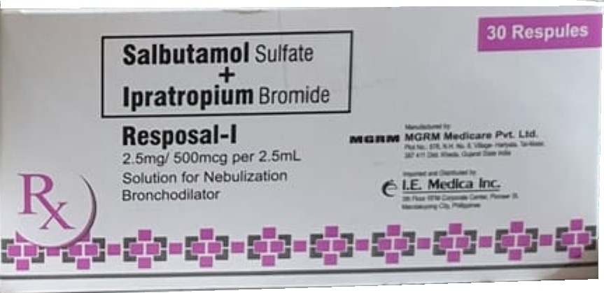 RESPOSAL-I Salbutamol Sulfate / Ipratropium Bromide 2.5mg / 500 mcg per ...