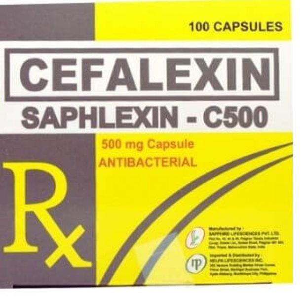 SAPHLEXIN-C500 Cefalexin Monohydrate 500mg Capsule 100's price in the ...