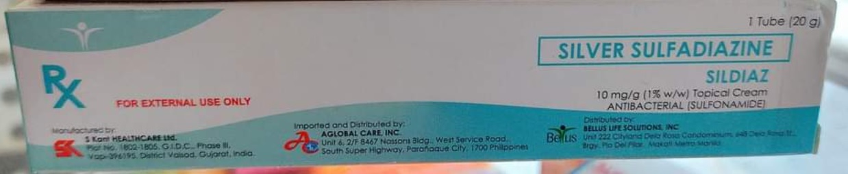 SILDIAZ Silver Sulfadiazine 1.0% Topical Cream 20g price in the ...