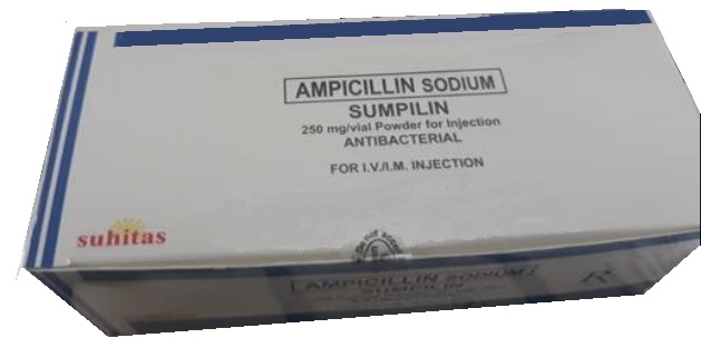 SUMPILIN Ampicillin 250mg / vial Powder for IM/IV Injection 10's price ...
