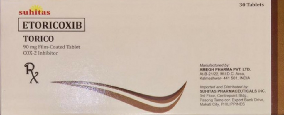 TORICO Etoricoxib 90mg Film-Coated Tablet 30's price in the Philippines ...