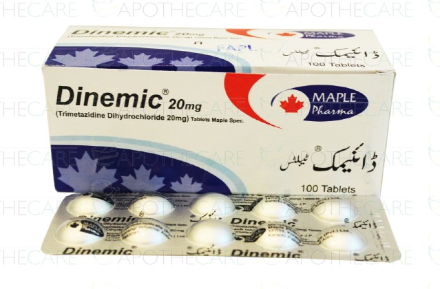 DINEMIC Trimetazidine Dihydrochloride 20mg Film-Coated Tablet 100's ...