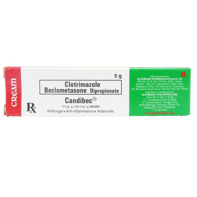 CANDIBEC CREAM Clotrimazole / Beclometasone 10mg / 250mcg per gram ...