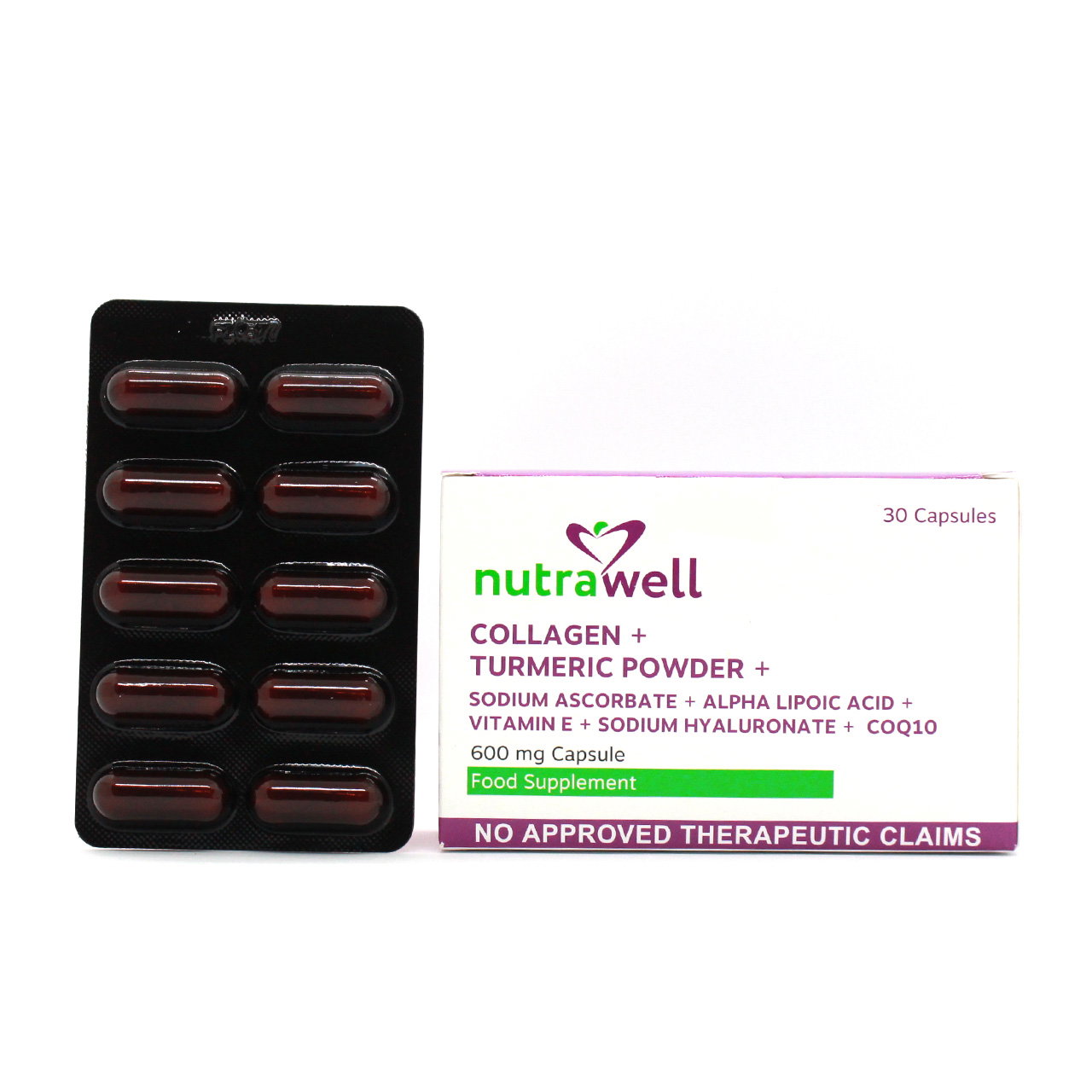 NUTRAWELL Collagen / Turmeric Powder / Sodium Ascorbate / Alpha Lipoic ...