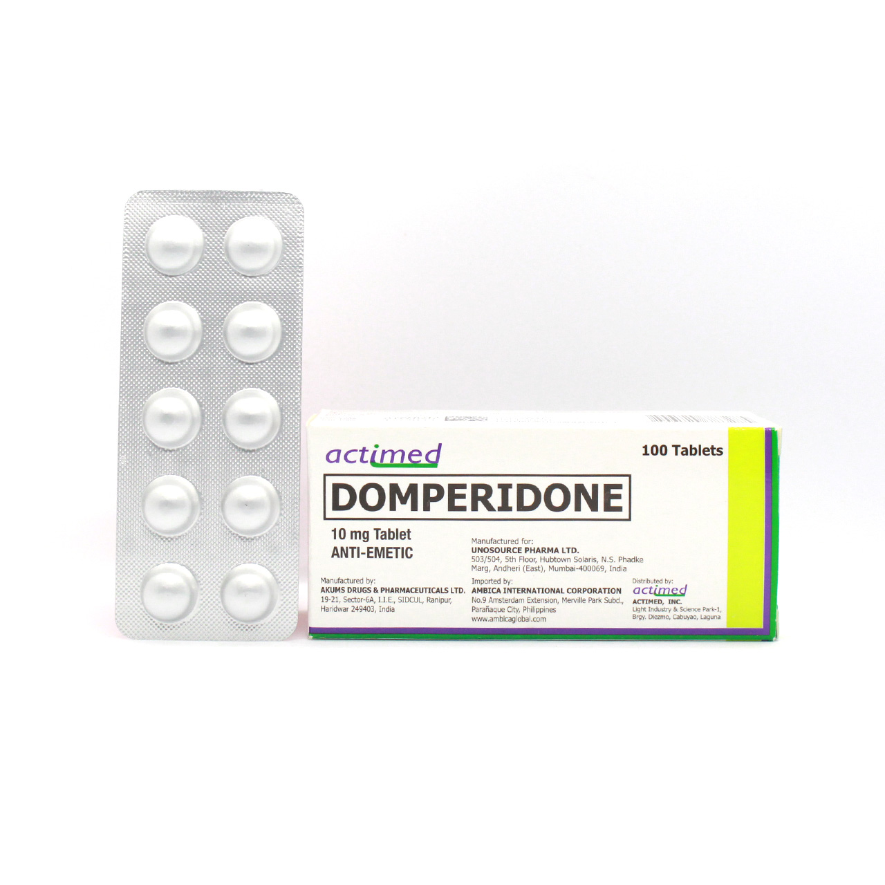 ACTIMED Domperidone 10mg Tablet 1's price in the Philippines | MedsGo ...