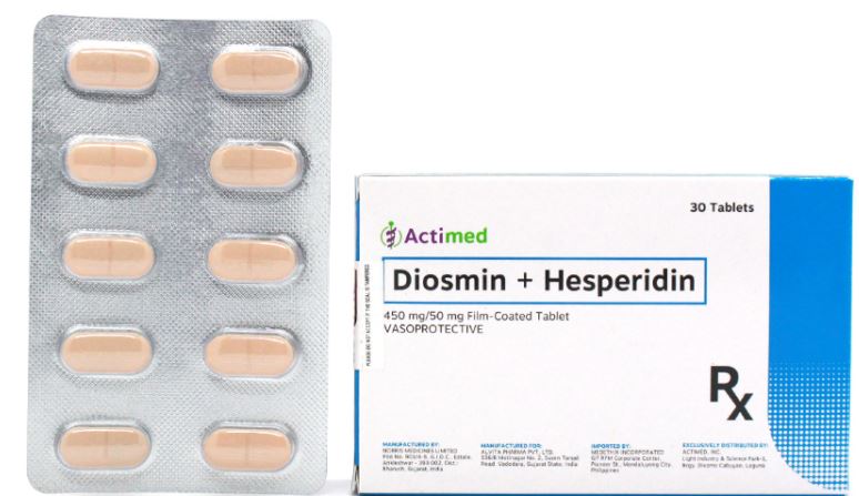 ACTIMED Diosmin / Hesperidin 450mg / 50mg Film-Coated Tablet 1's price ...