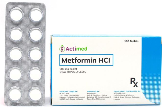 ACTIMED Metformin Hydrochloride 500mg Film-Coated Tablet 1's price in ...
