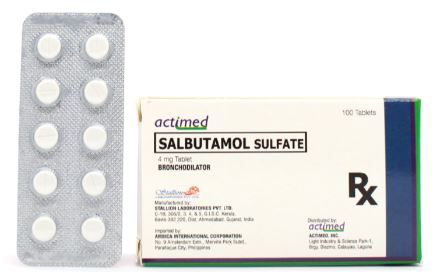 ACTIMED Salbutamol Sulfate 4mg Tablet 1's price in the Philippines ...