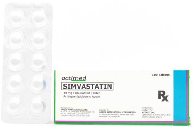 ACTIMED Simvastatin 10mg Film-Coated Tablet 1's price in the ...