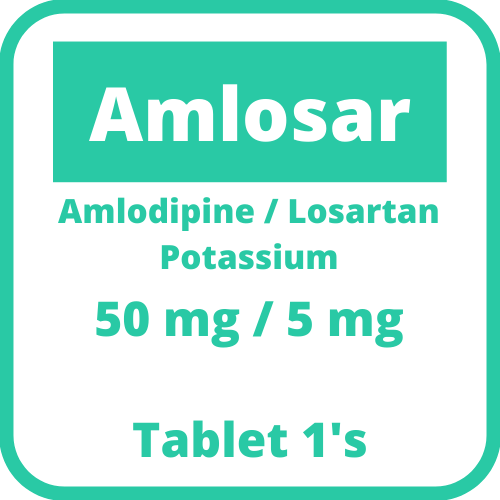 Buy Amlosar amlodipine besilate / losartan potassium 5mg / 50mg film ...