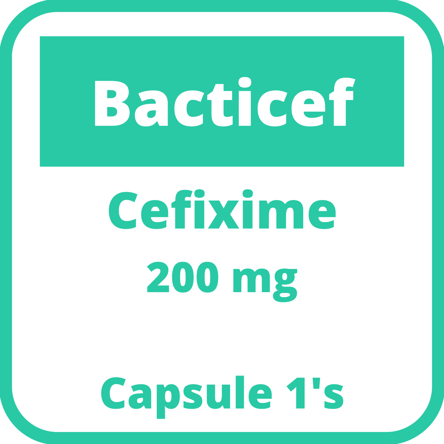 BACTICEF Cefixime Trihydrate 200mg Capsule 1's price in the Philippines ...