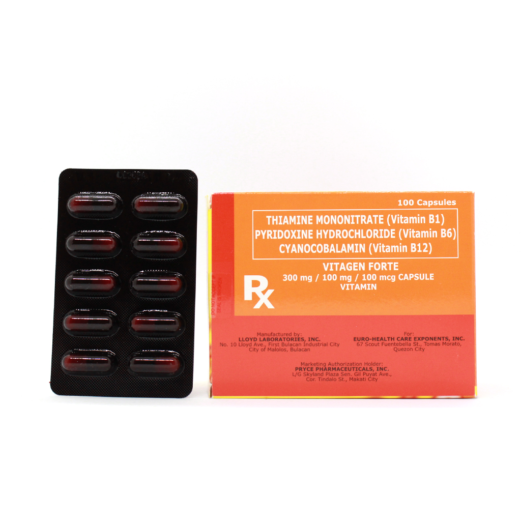 VITAGEN FORTE Vitamin B1 / Vitamin B6 / Vitamin B12 300mg / 100mg ...