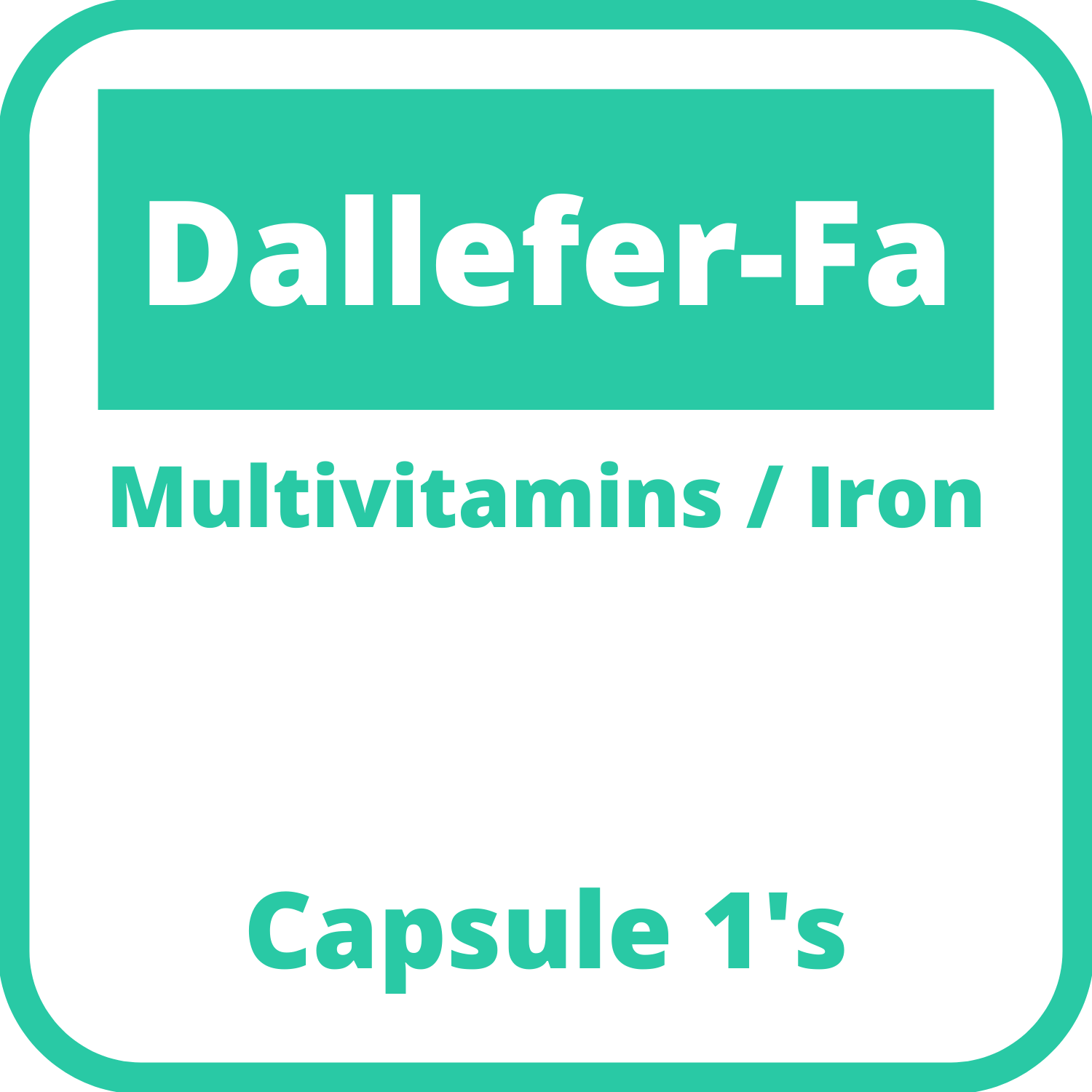 DALLEFER-FA MultiVitamins / Iron Capsule 1's price in the Philippines ...