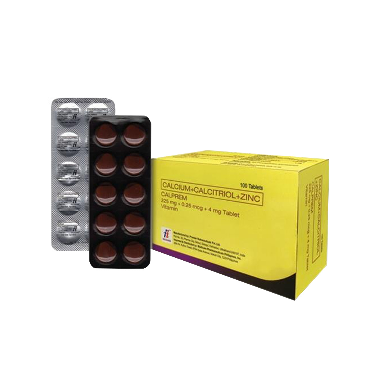 CALPREM Calcium / Calcitriol (Vit. D) / Zinc 225mg / 0.25mg / 4mg ...